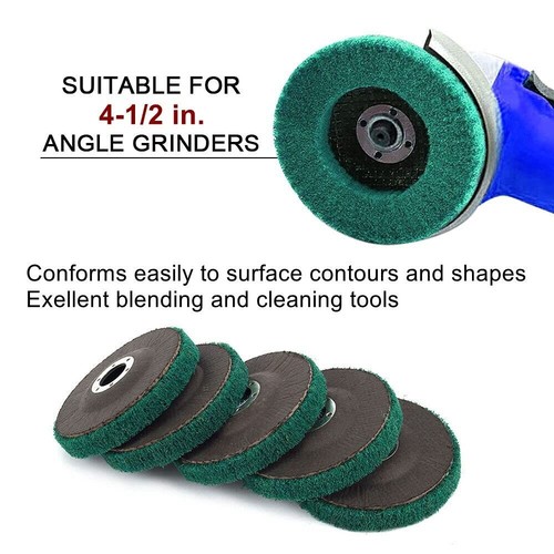 5PCS 4-1/2 x7/8" Metal Cleaning Polishing Wheel Pads Flap Disc for ...
