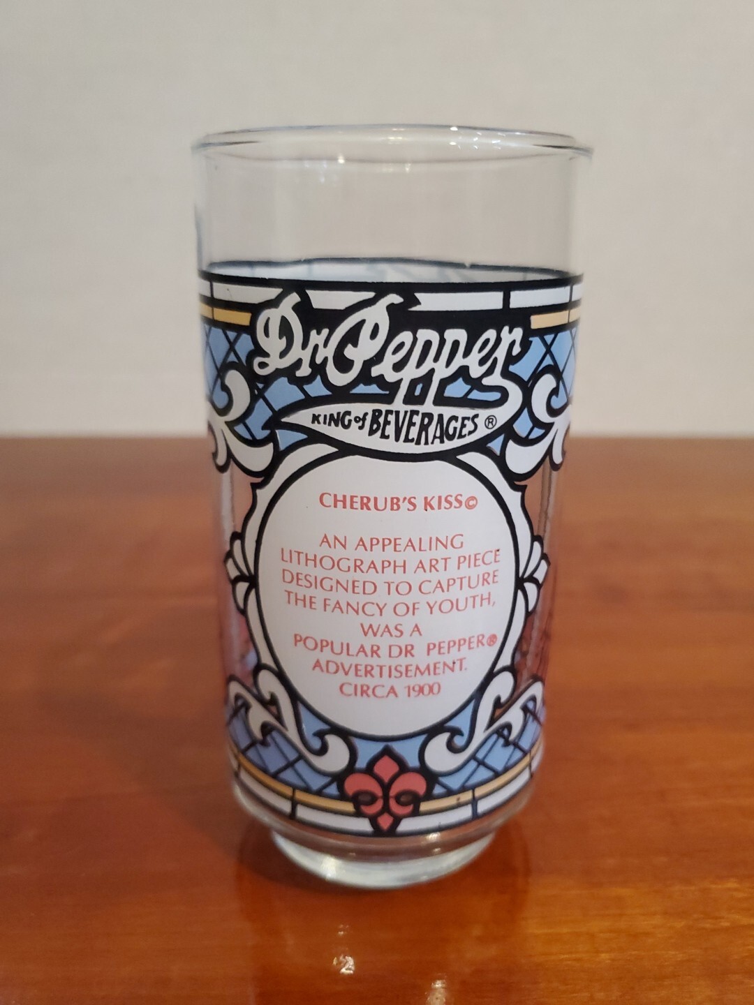1970s DR PEPPER GLASS CHERUB'S KISS Drinking Glass Promo KING OF ...