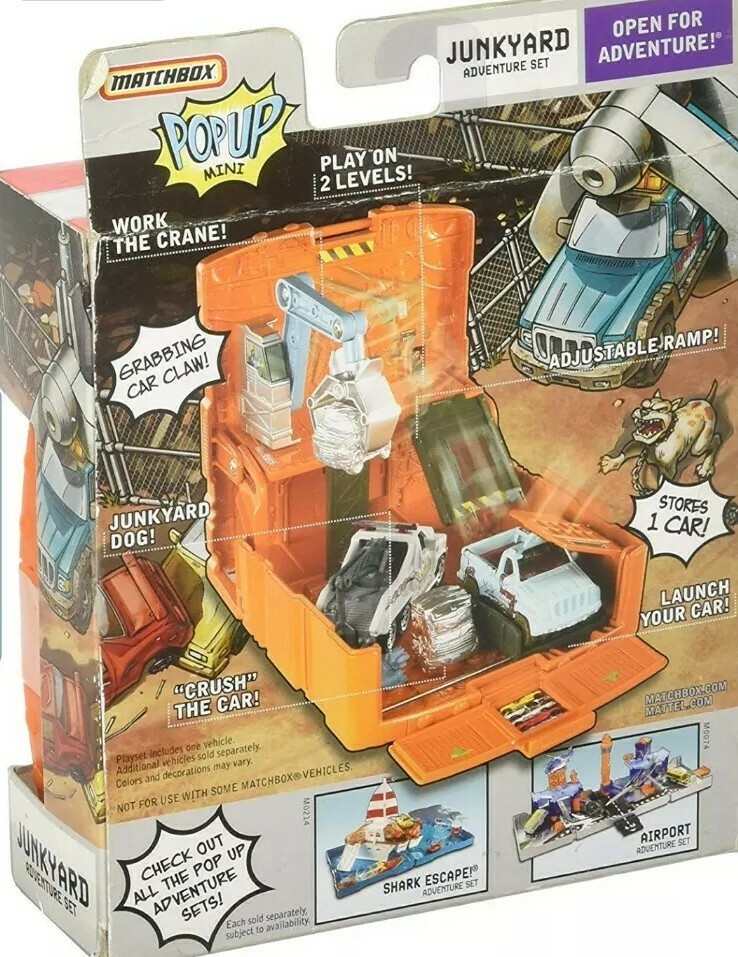 NIB Matchbox Popup Mini Junkyard Adventure Set Playset - With Collector ...