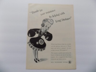 1944/2L BELL TELEPHONE LONG DISTANCE OPERATOR | eBay