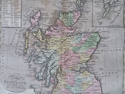 Scotland United Kingdom Edinburgh Glasgow Shetland 1801 Oliver & Boyd ...