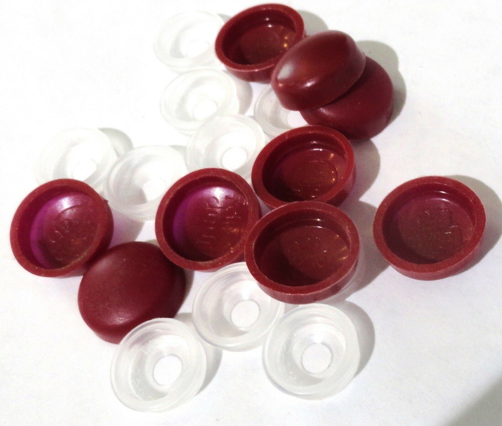 screw head cover sets(10) oxblood red #6 #8 M3 M4 flat back screws for ...