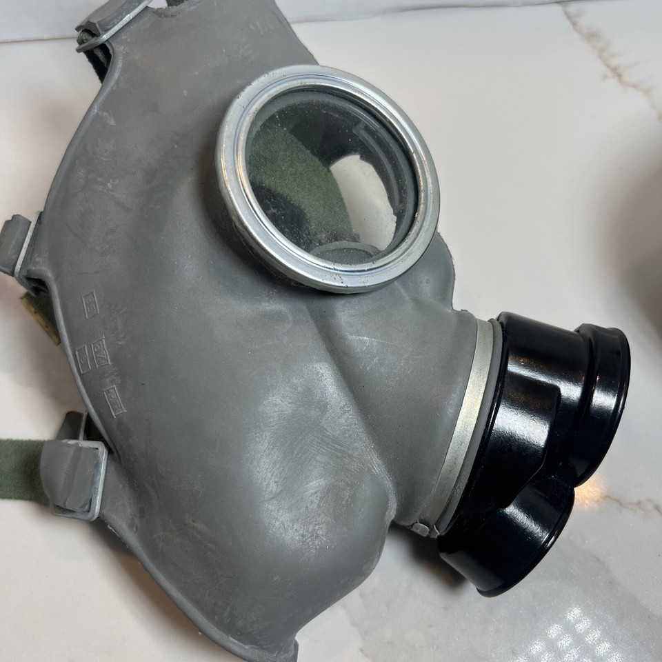 Vintage Gas Mask Gray/Green With Filter Military Army War - With ...