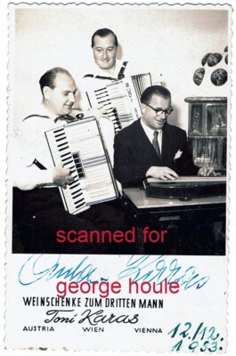 ANTON KARAS - PHOTOGRAPH - SIGNED - ZITHER - AUSTRIA - THE THIRD MAN | eBay