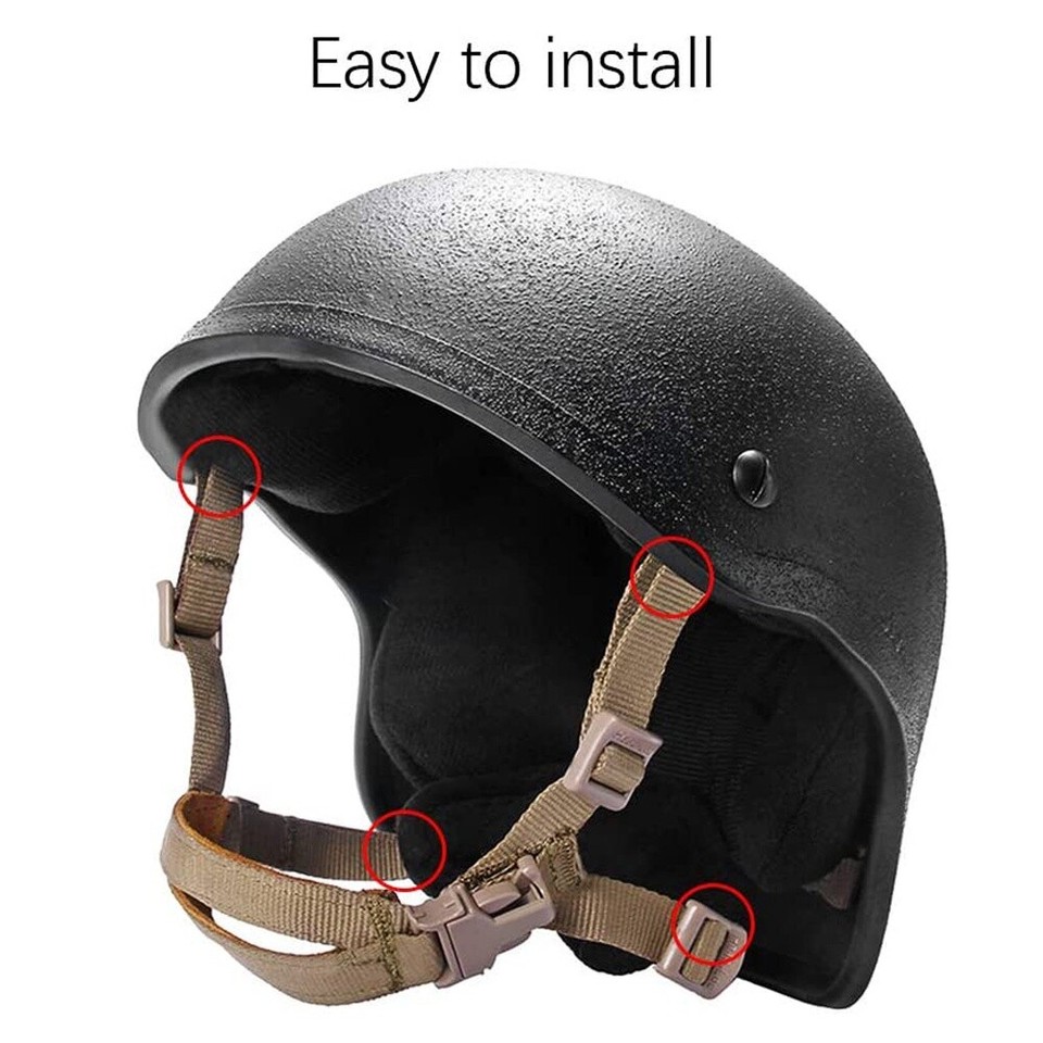 Tactical FMA 4-Point Helmet Chin Strap for Mount Lanyard | eBay