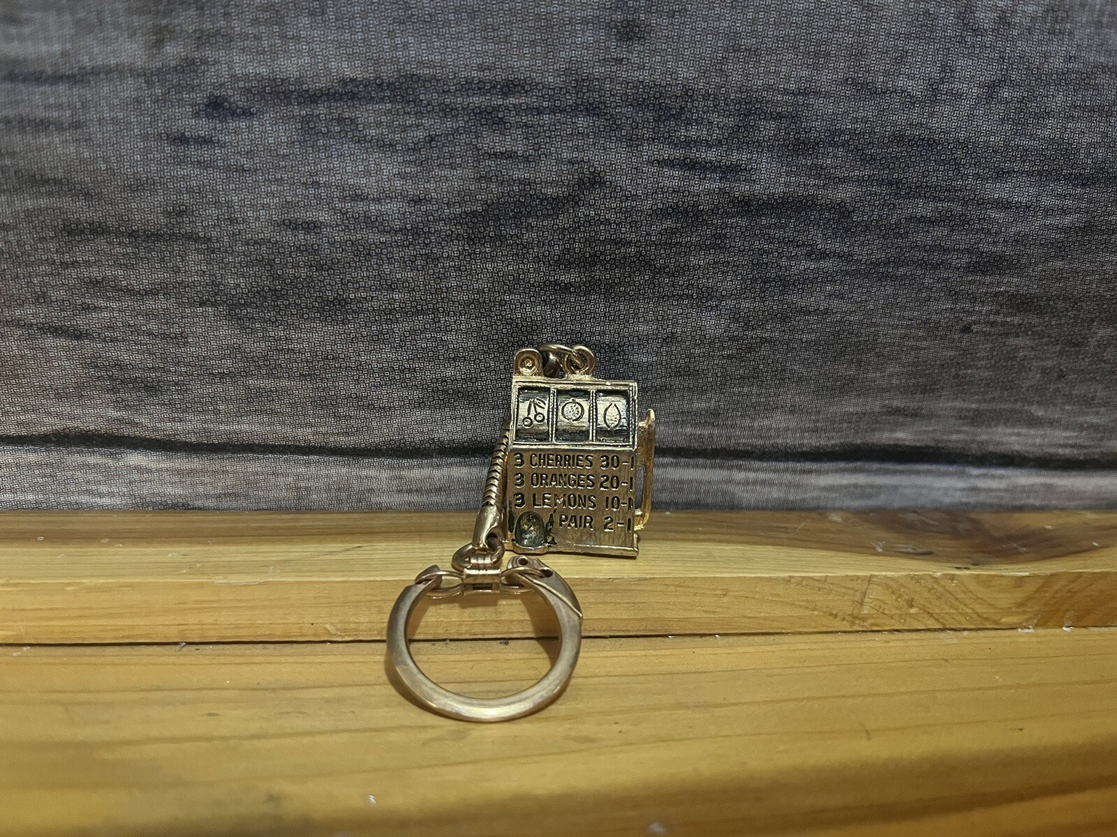 Vintage Casino Slot Machine Keychain Pull Slots Souvenir Key Ring | eBay
