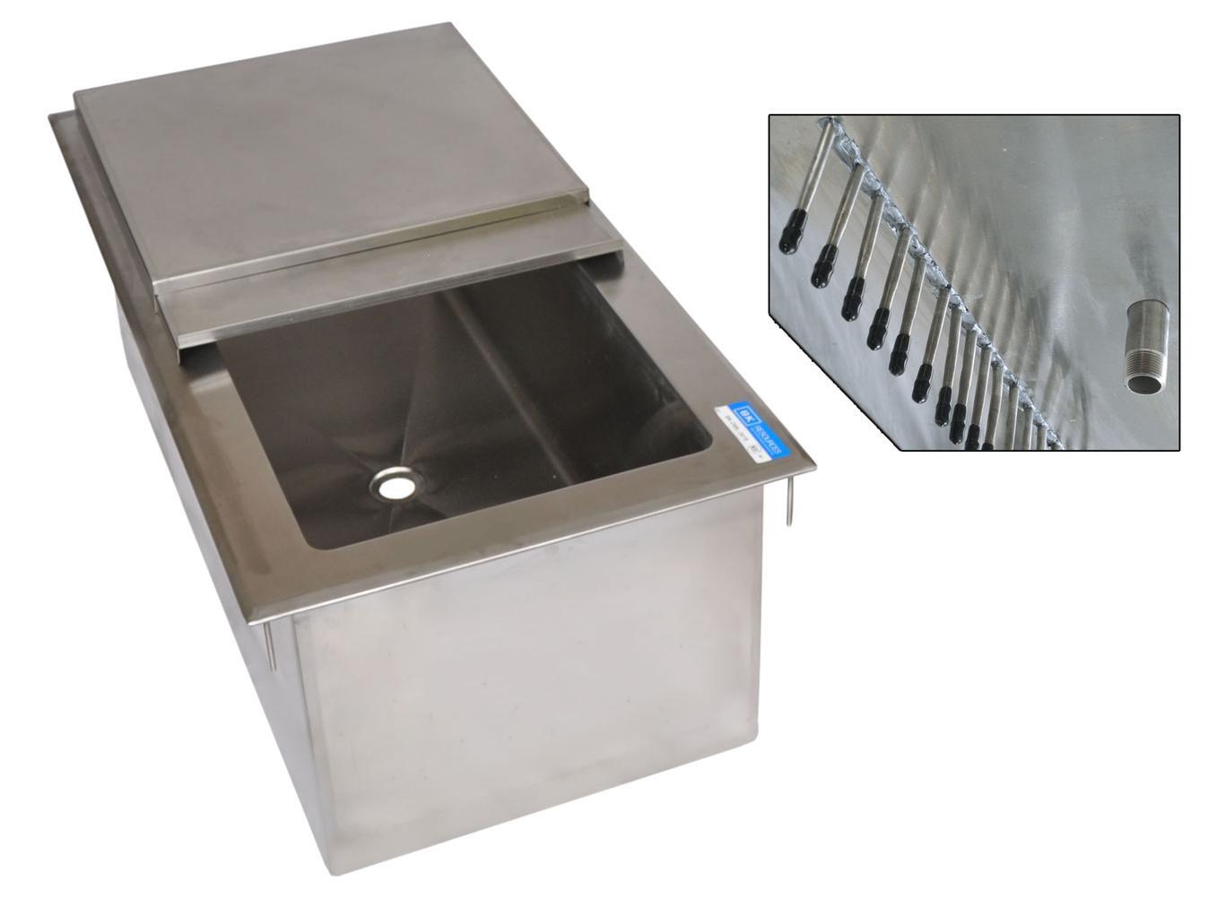 BK Resources DICP8-2820 28"W x 20"D Drop-in Ice Bin w/ 8 Circuit Cold ...