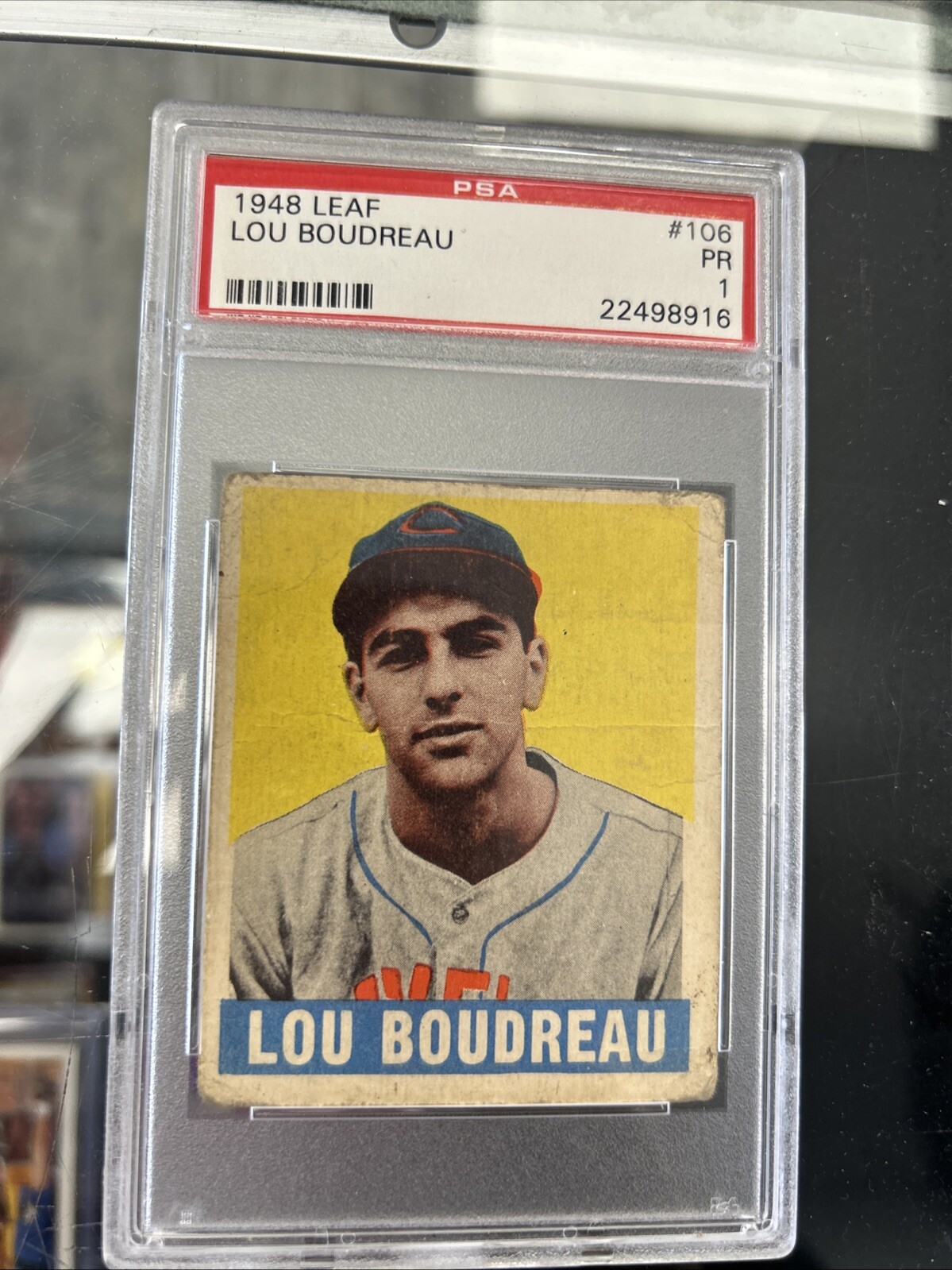 1948 Leaf #106 Lou Boudreau MG Manager RC/Rookie Indians HOF PSA 1 | eBay