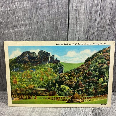 Seneca rock on US Route five 5 Elkins West Virginia W.V. Linen Posted ...