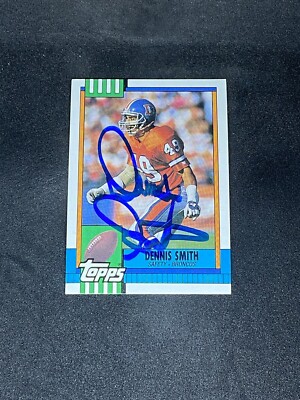 Dennis Smith 1990 Topps #36 Denver Broncos USC Auto Autographed Signed ...