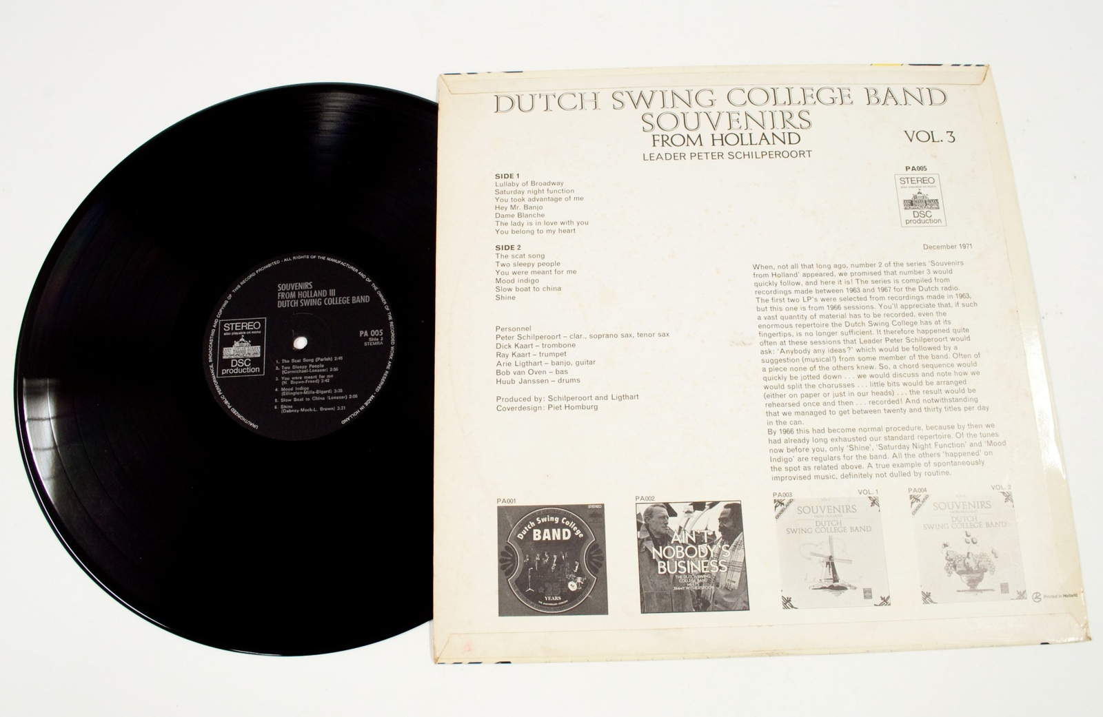 Dutch Swing College Band – Souvenirs From Holland Vol. 3 12" Vinyl NM ...