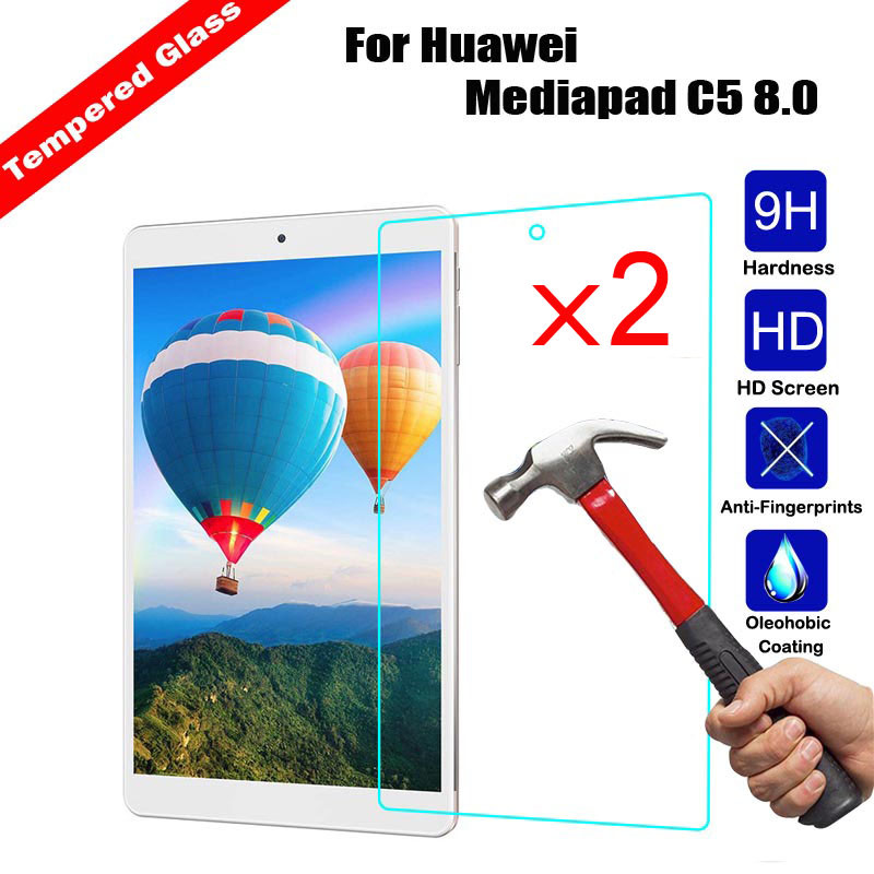 2x Tempered Glass Film Screen Protector For Huawei MediaPad M5 Lite C5 ...