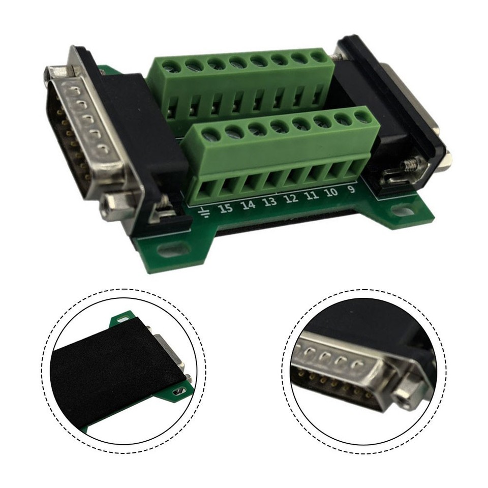 DB15 Terminal Block Dual-ended Design One-to-one Pin Mapping For DB15 ...