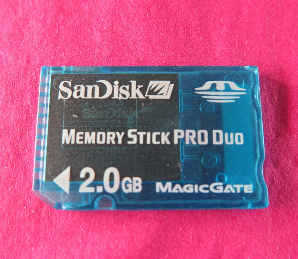 Memory Stick Duo Adaptor + SANDISK 2GB Pro Duo MagicGate Card *for Sony ...