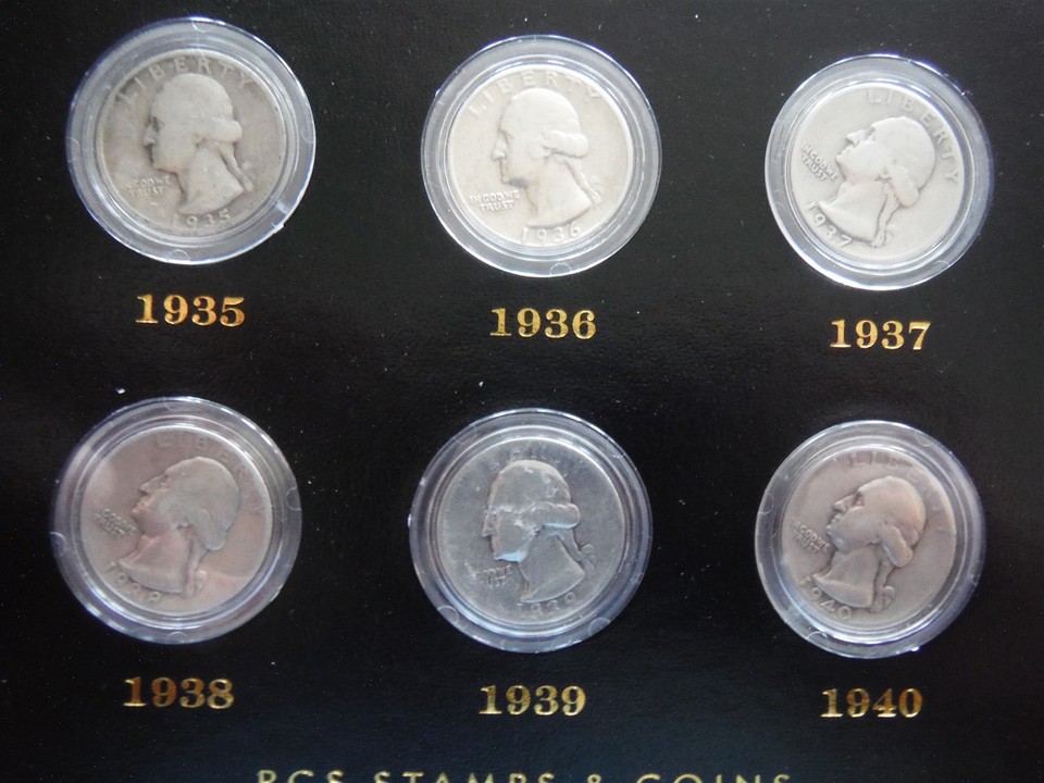 A Century Of U.S. Silver Quarters, Dated Set 1840's Thru 1964, 60 Total ...