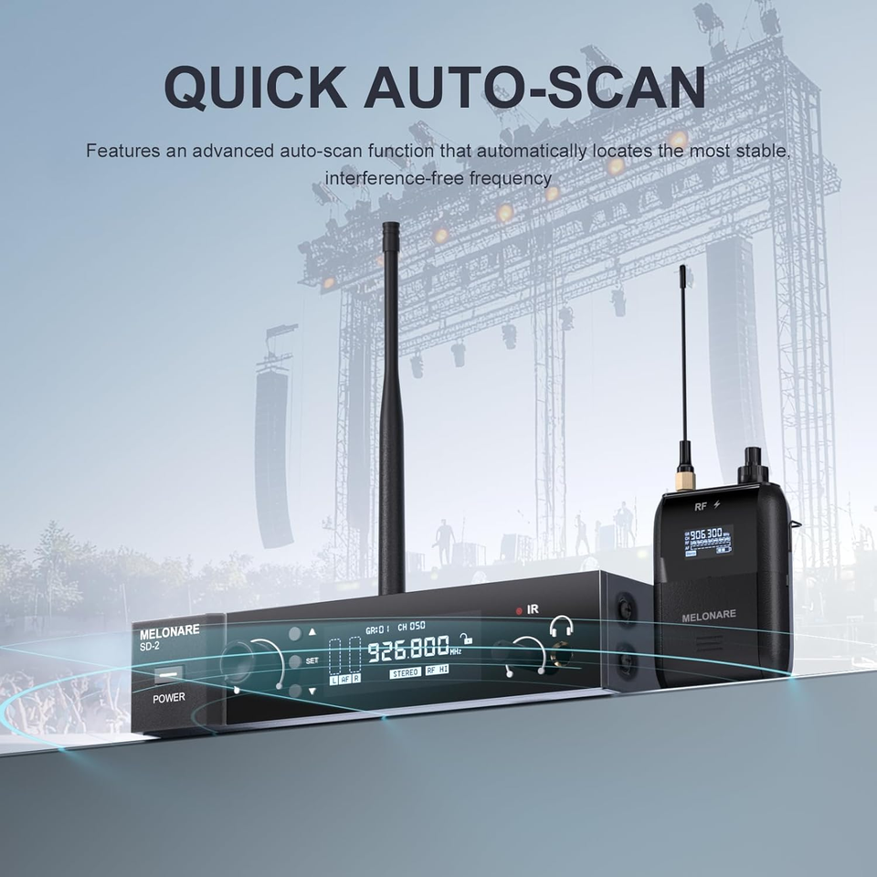 Wireless In-Ear Monitor System with Bodypack Receiver & Earphones ...