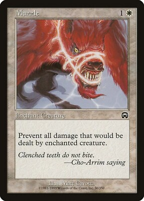 MTG 1999 MUZZLE - ENCHANT CREATURE - MAGIC GATHERING CARD ENCHANTMENT ...