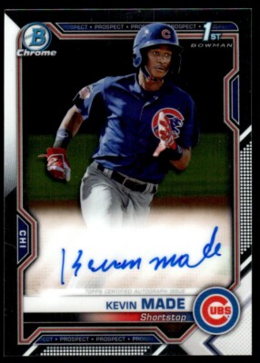 2021 Bowman Chrome Prospect Autographs Kevin Made Auto Chicago Cubs # ...