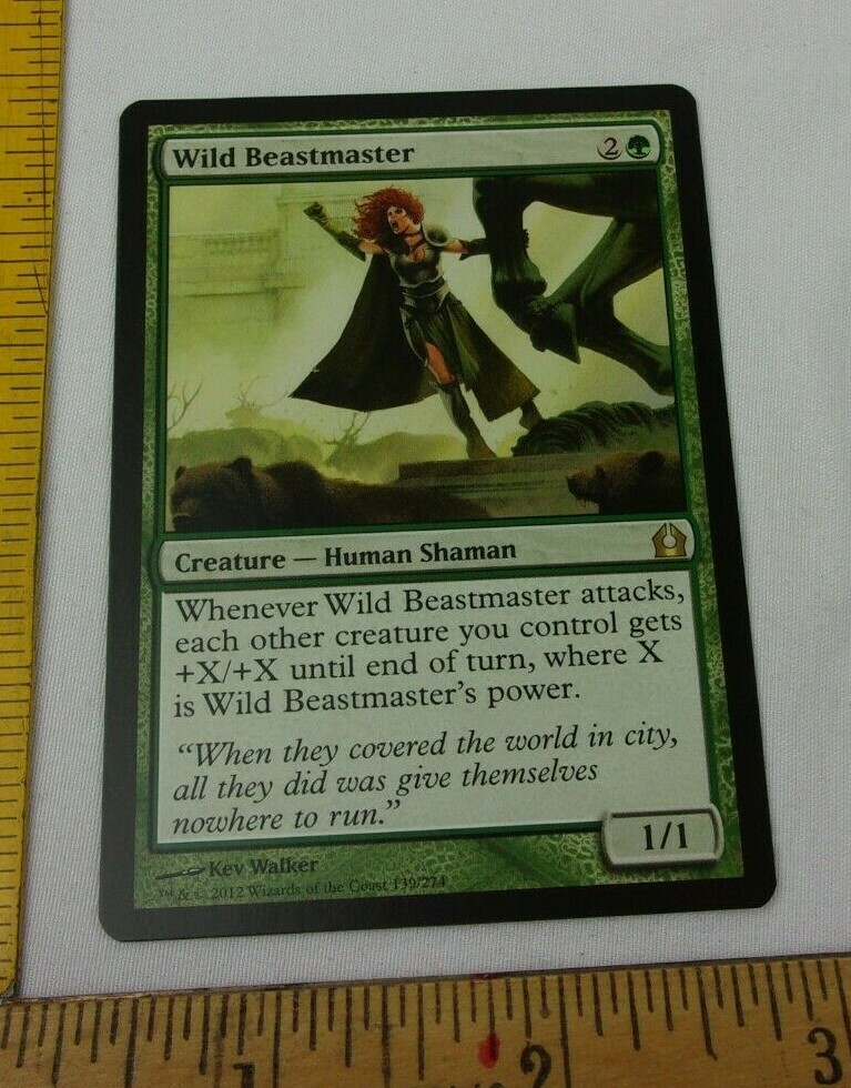 Wild Beastmaster MTG Magic the Gathering card VINTAGE Rare green | eBay