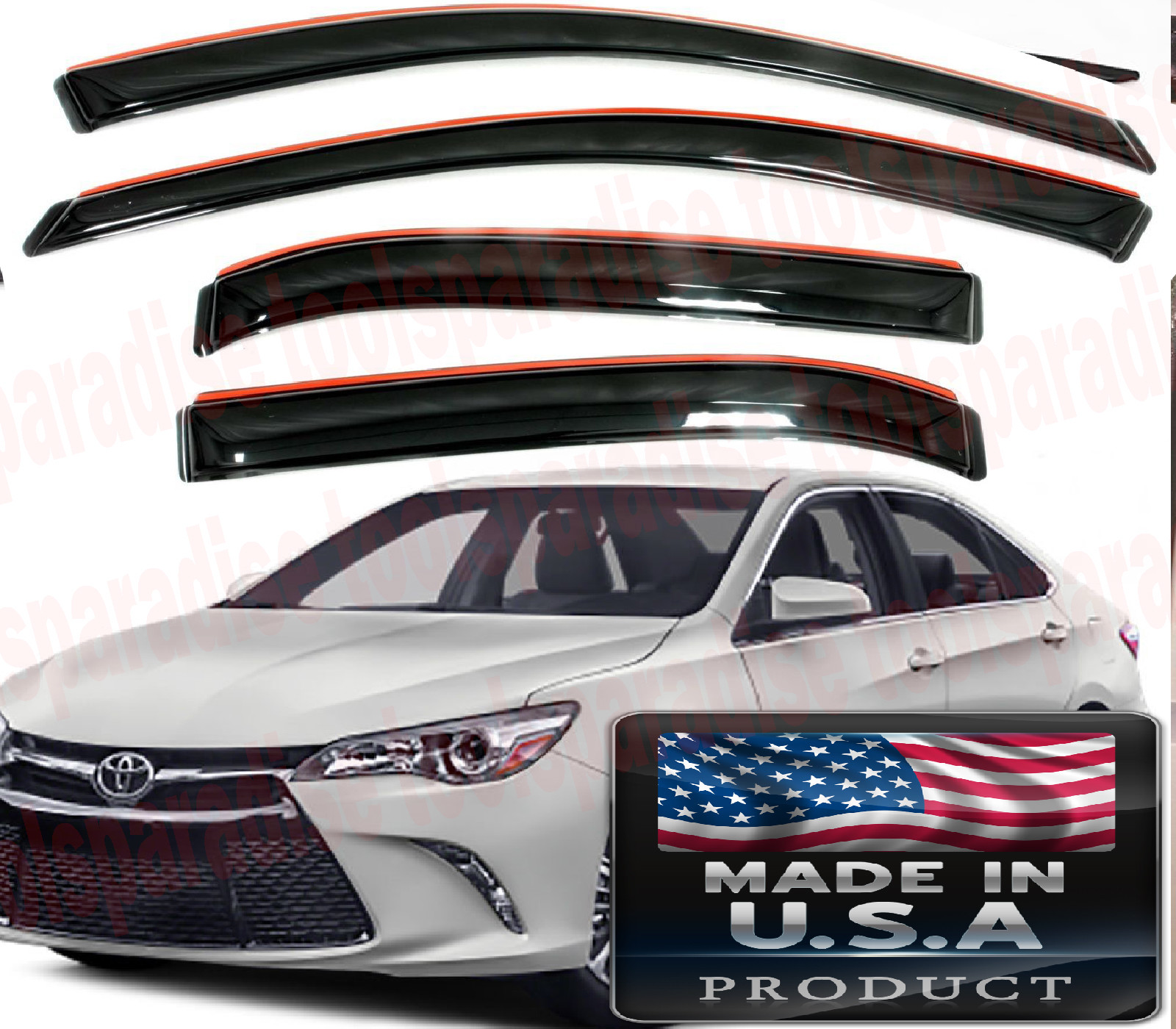 TOYOTA CAMRY 2017 - 2015 SIDE Window Shade Wind Deflector RAIN GUARD | eBay