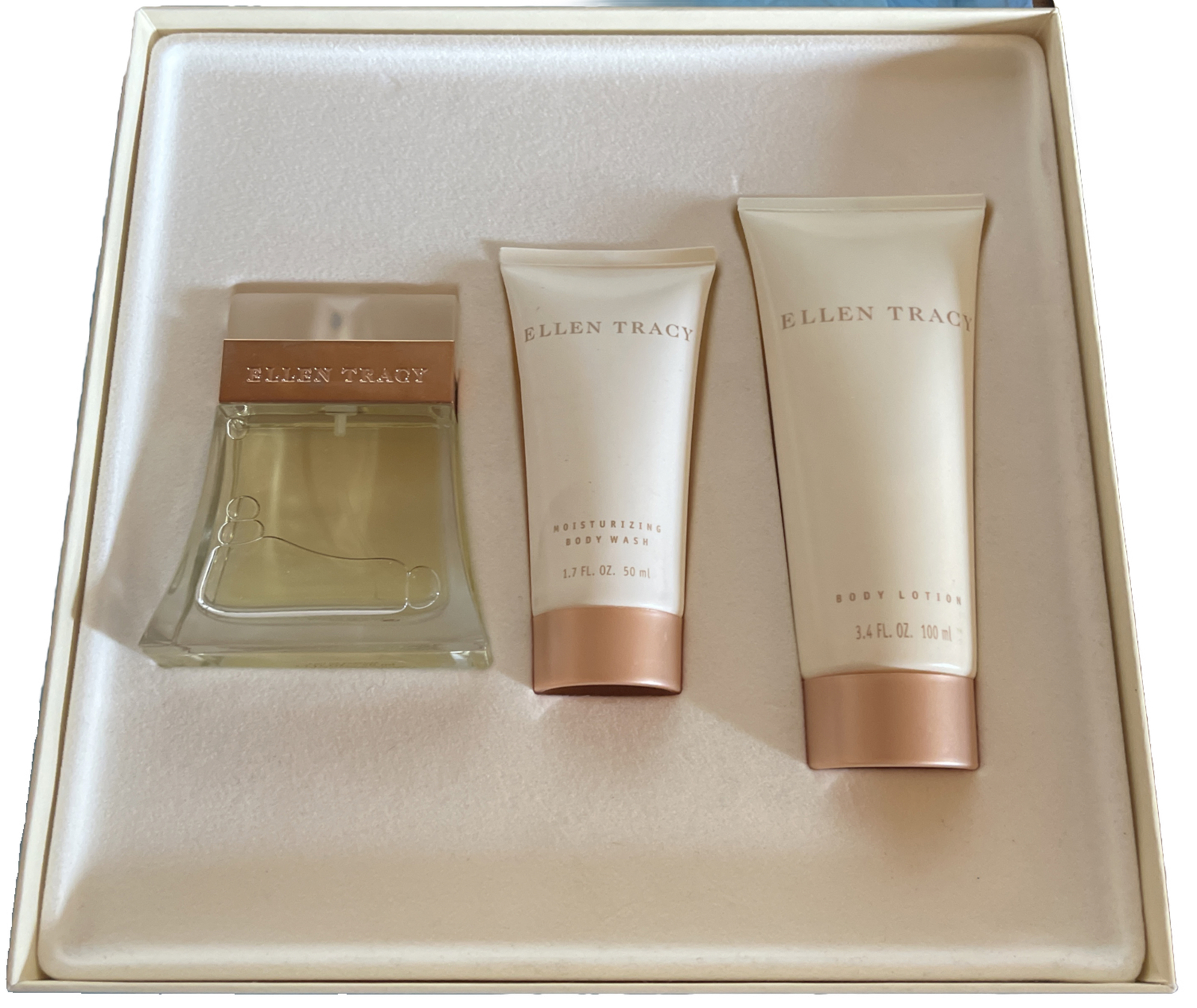 Ellen Tracy 3 Piece Gift Set 1.7 oz EDP + 3.4 oz Body Lotion + 1.7 oz ...