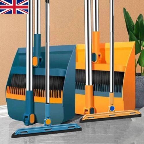 Strong Long Handled Dustpan And Brush Set Dust Pan Handle Broom Sweeper ...