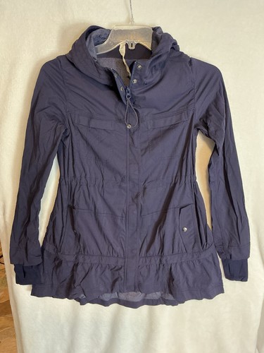 Lululemon Yogi Anorak Cadet Blue Jacket Coat Womens 4 | eBay