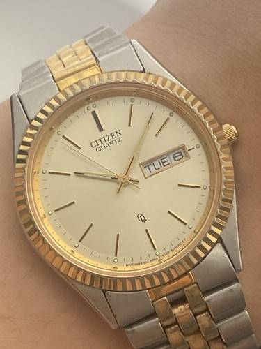 Citizen Fluted Bezel Mens - Gents Watch Day Date Two Tone Vintage | eBay