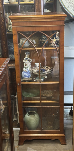 Very Nice Vintage Yew Wood Display Cabinet | eBay UK