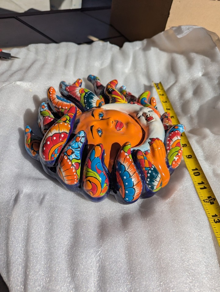 Talavera Sun and Moon, True Mexican decor wall Art, Artist Gerardo ...