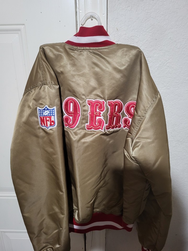Vintage 90s Starter Satin San Francisco 49ers Gold Pro Line Jacket USA ...