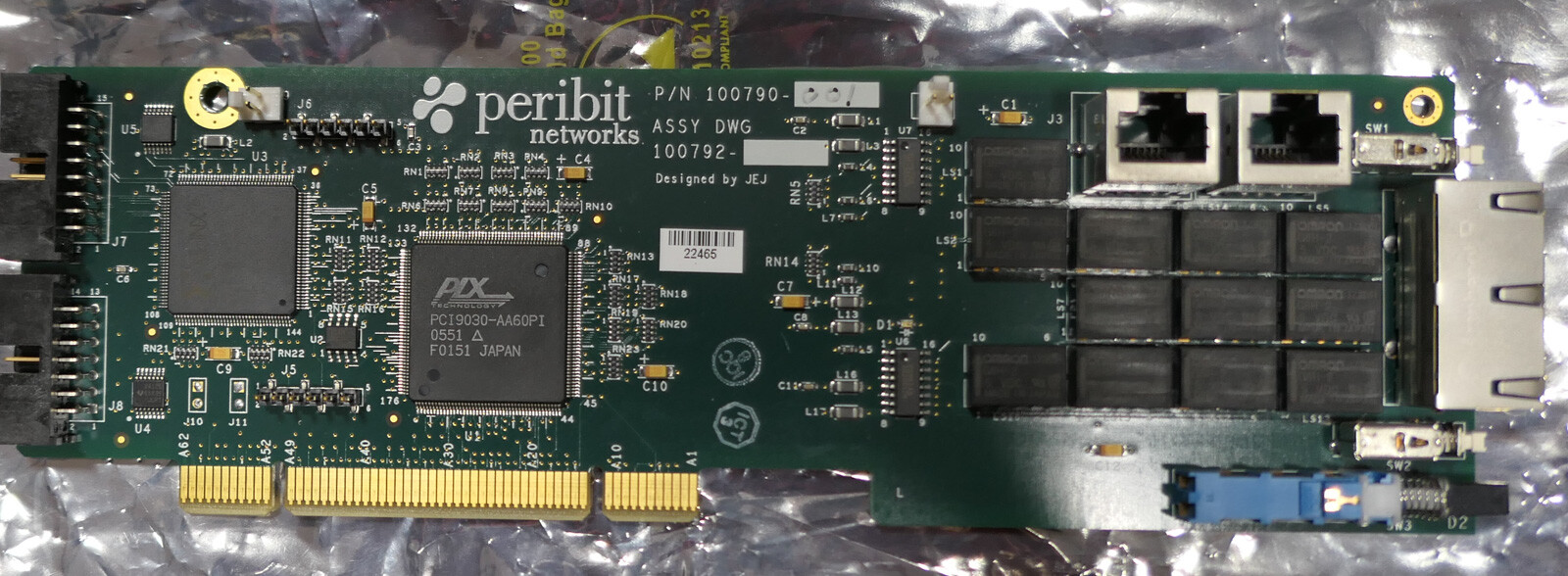 Peribit Networks p/n 100790-001 ASSY DWG 100792 PCI NIC card | eBay