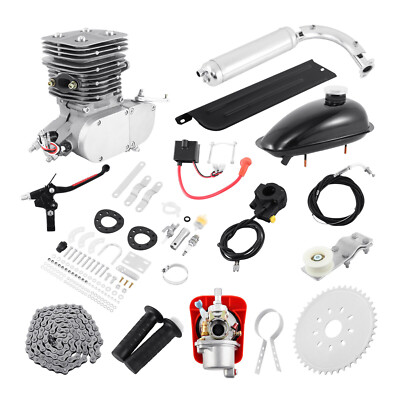 110cc 2-Stroke Engine Motor Kit for Motorized Bicycle Bike Gas Powered ...