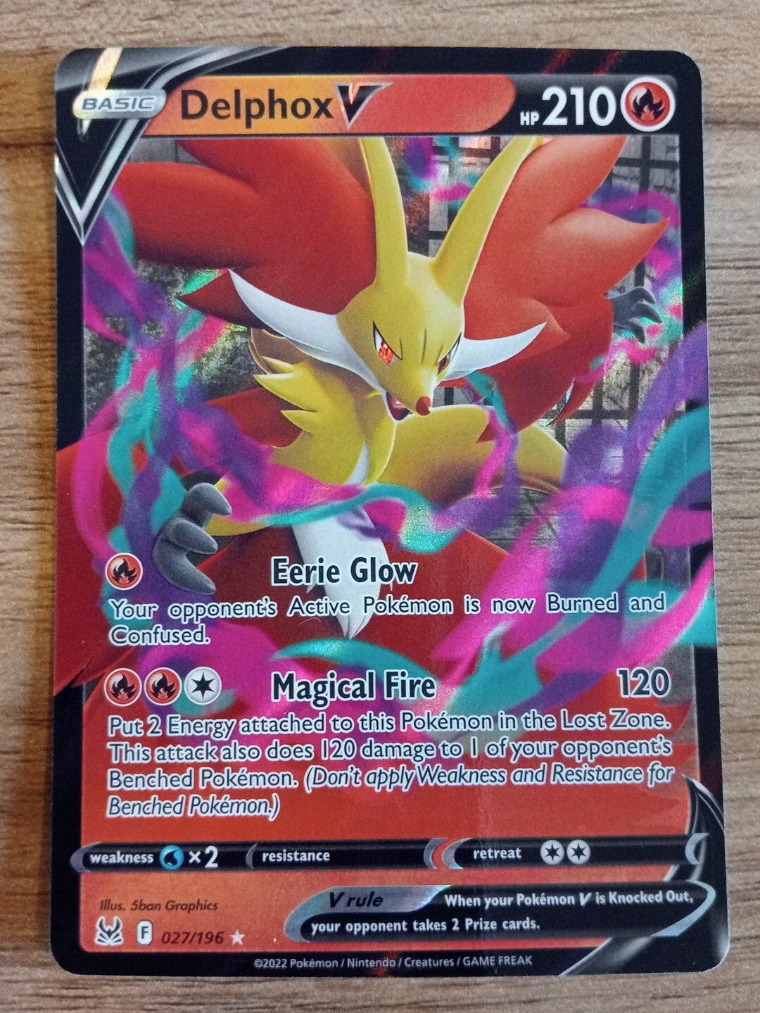 Pokemon Card TCG - Delphox V - 27/196 - Lost Origin - Full Art | eBay ...