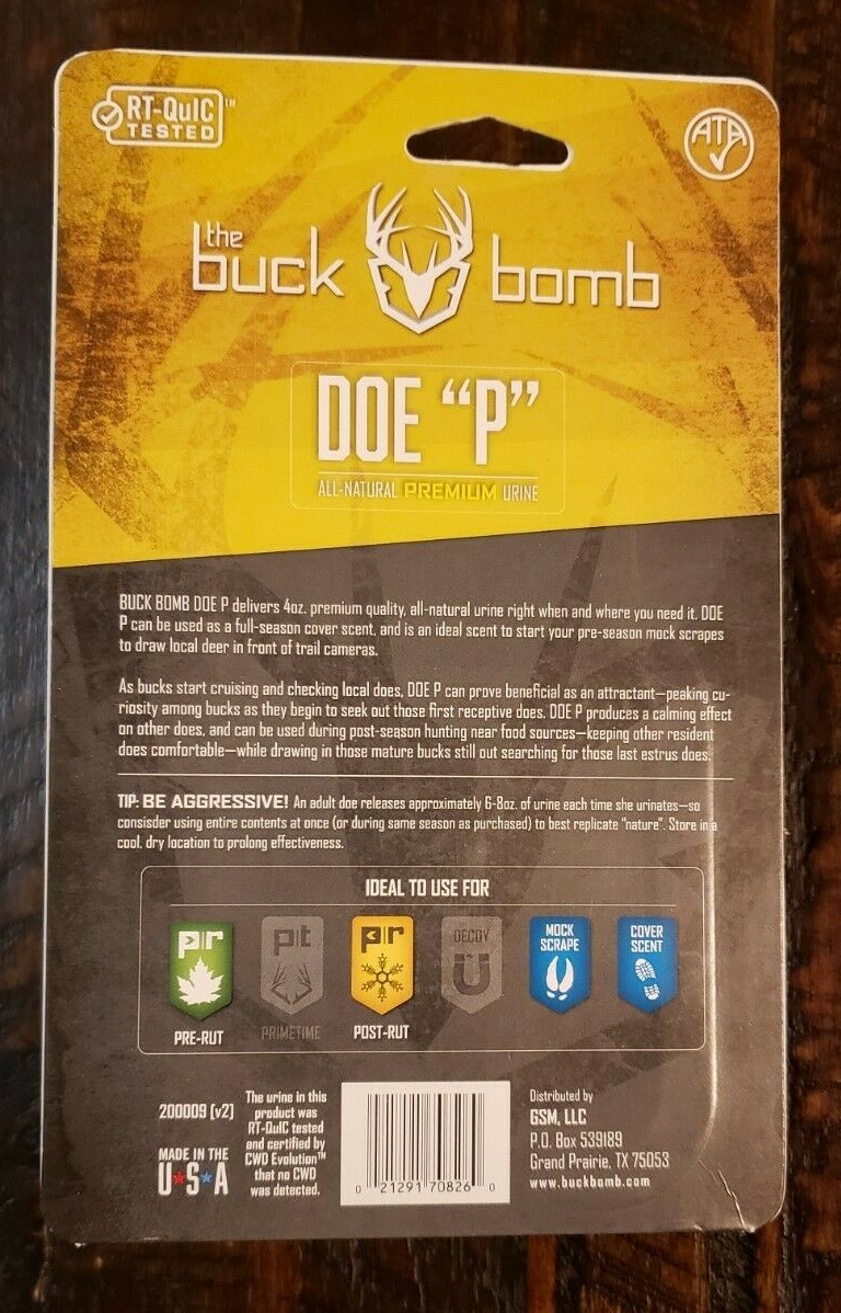Buck Bomb Doe N Estrus Igniter 4 Oz. 200008 for sale online | eBay