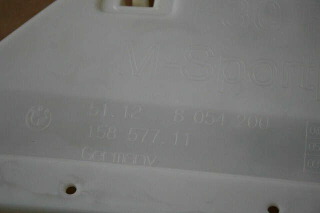 BMW 3 F30 Rear Lower Bumper Reinforcement M Sport 51128054200 Genuine ...