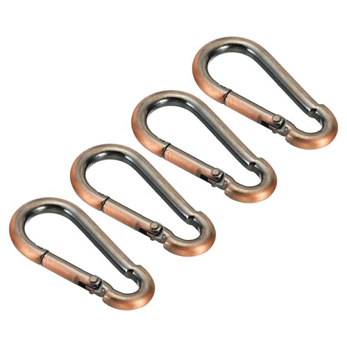 4pcs 6mm Spring Snap Hook Clips Chain Quick Links Connector 132 Lbs Red ...