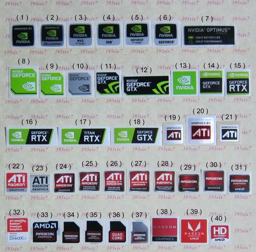 Nvidia Quadro nvs ion geforce GTX RTX TITAN Sticker ATI RADEON Graphics ...