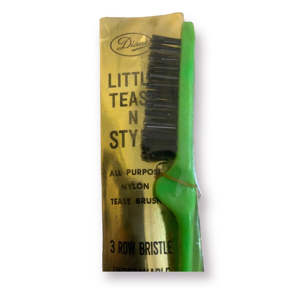 Vintage NOS Diane Products Tease Brush Comb 3 Row Bristle New Sealed ...