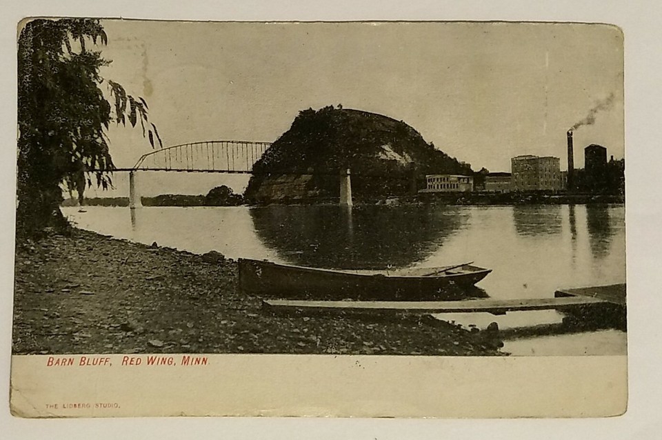 Postcard Barn Bluff Red Wing Minnesota MN 1907 Red Wing Bridge ...