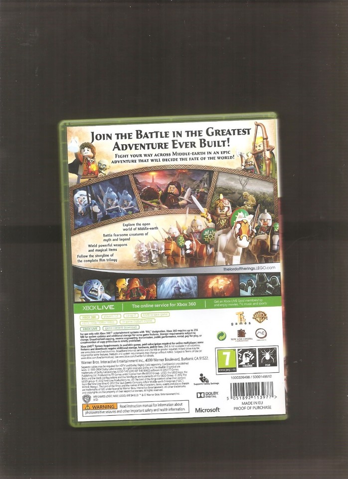 XBOX 360 LEGO THE LORD OF THE RINGS | eBay UK