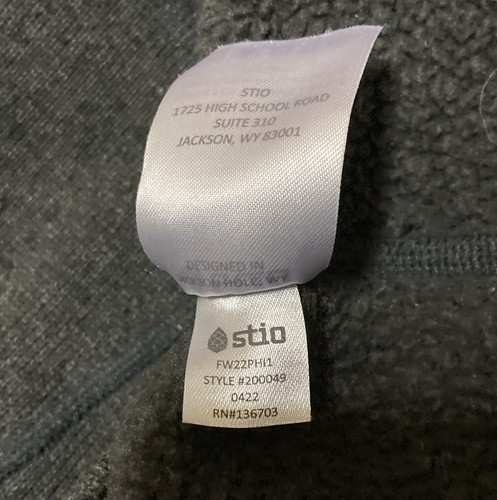 Stio Wilcox Recycled Full Zip Fleece Jacket Men’s size L in Abyss ...