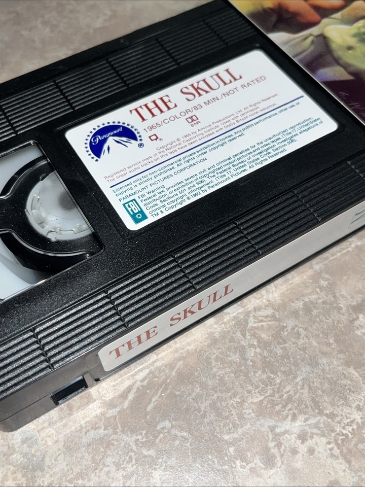 The Skull (VHS, 1992) Horror Peter Cushing Tested in Excellent ...