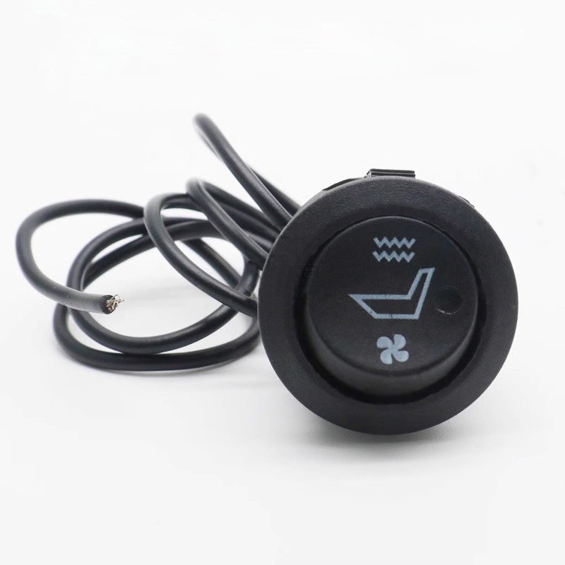 3 Pin Car Seat Heater Switch 2x Round Heated Rocker Hi Low Off Control ...
