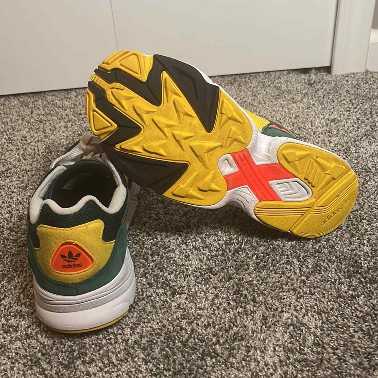 ADIDAS Yung-96 Sneakers Grey One Bold Gold DB2605 Men's Shoes Sz 8 ...