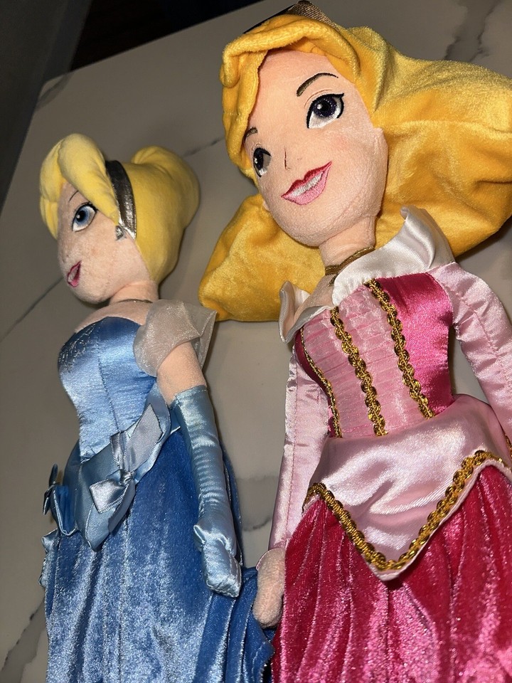 Disney Plush Princess Doll Lot Disney Store Lot 3 Aurora Beauty Beast ...