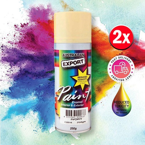 2x Australian Export Spray Paint Cans 250gm Fast Shipping Ivory Enamel ...
