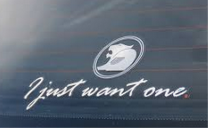 Genuine HSV E08-060607 I Just Want One Sticker Rear Window for VF GEN-F ...