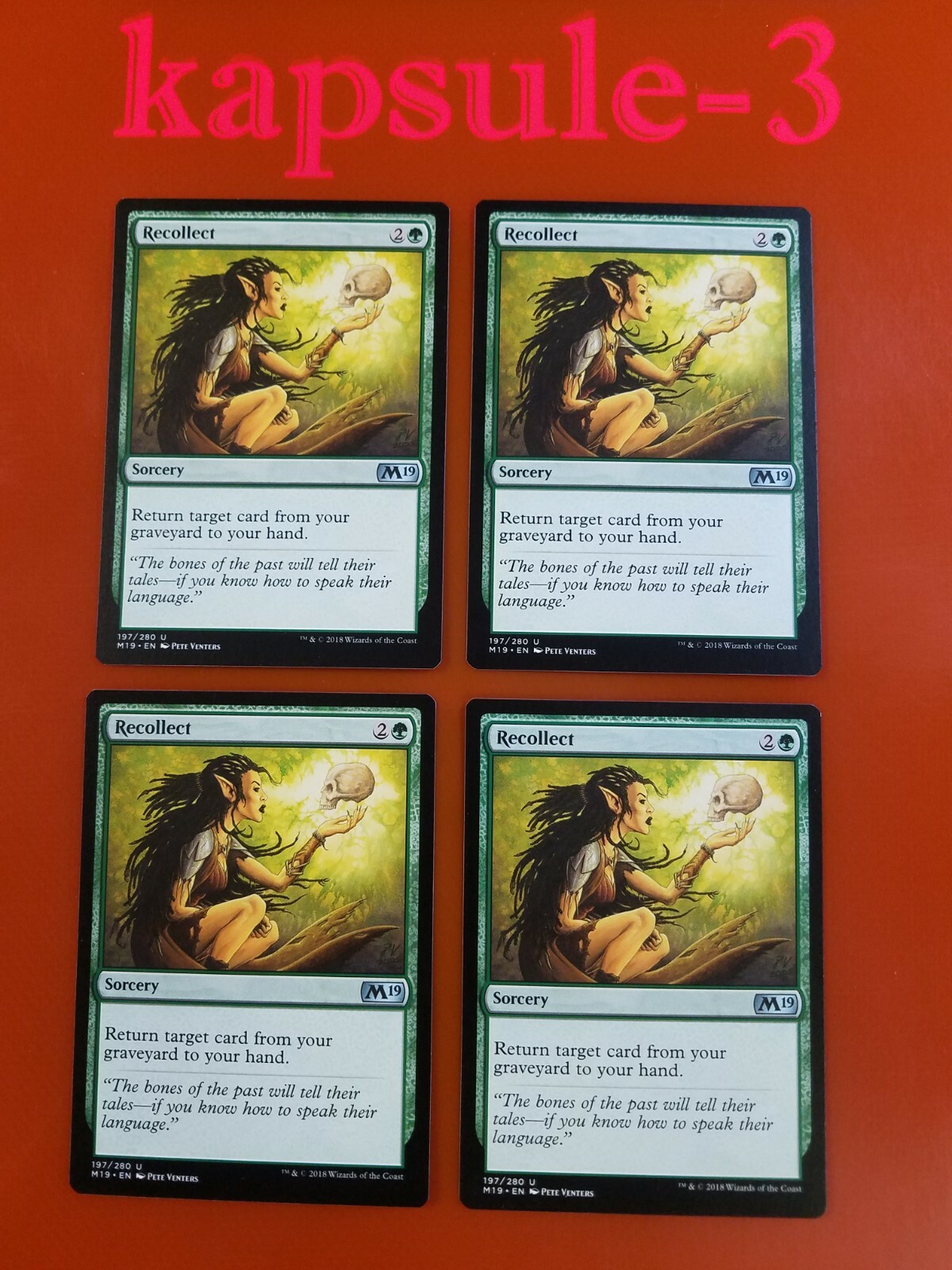 4x Recollect | M19 Core Set 2019 | MTG Magic Cards | eBay