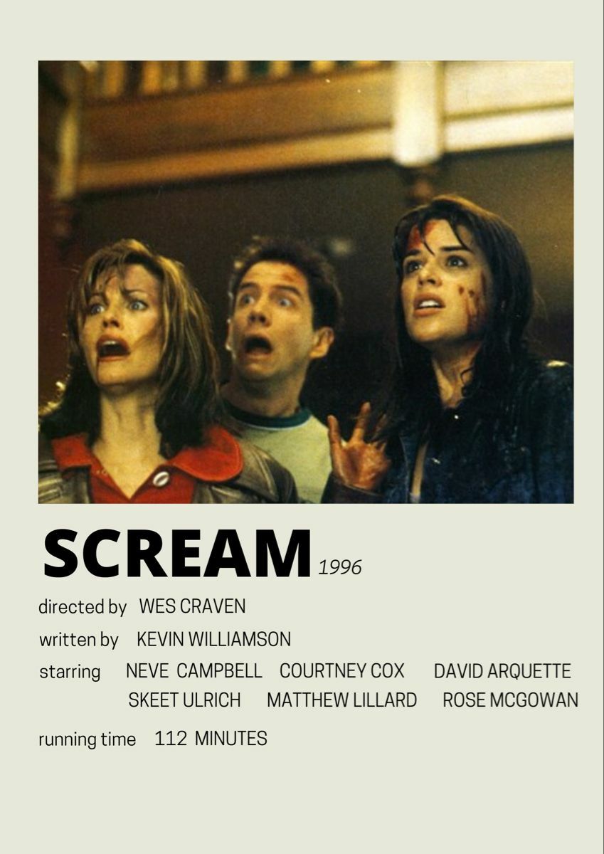 Scream Movie Poster 1996
